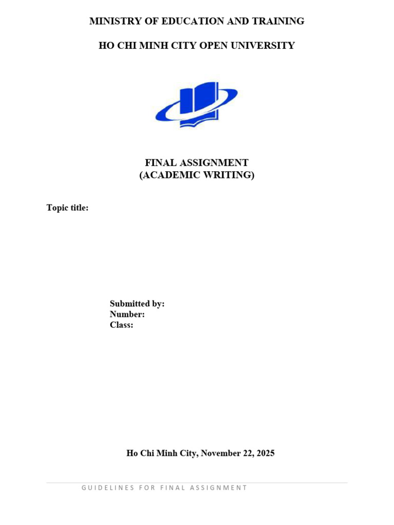 Final Assignment Guidelines for Students | PDF | Methodology | Theory