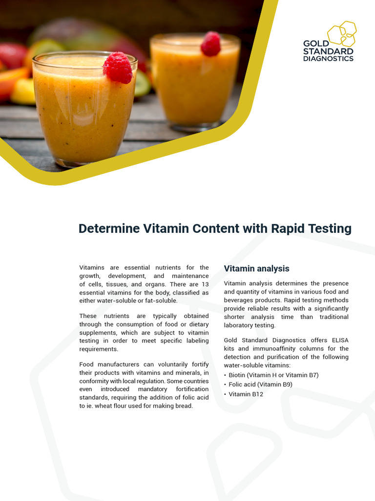 GSD Vitamin Test Kits Flyer A4 11132024 | PDF | Vitamin | Elisa