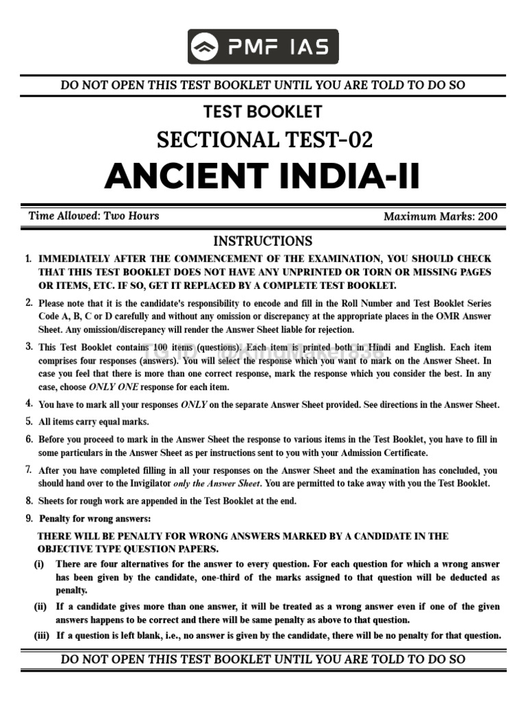 Gupta Empire Sectional Test 02 | PDF