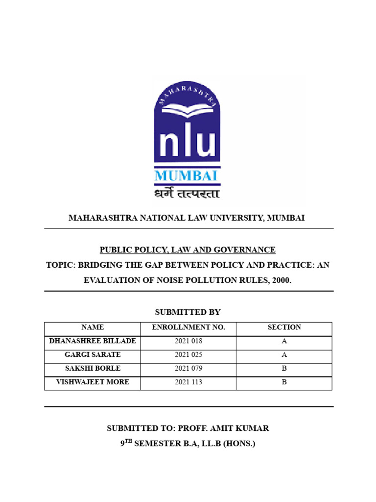 PPL Final Draft (1) | PDF | Noise | Nuisance