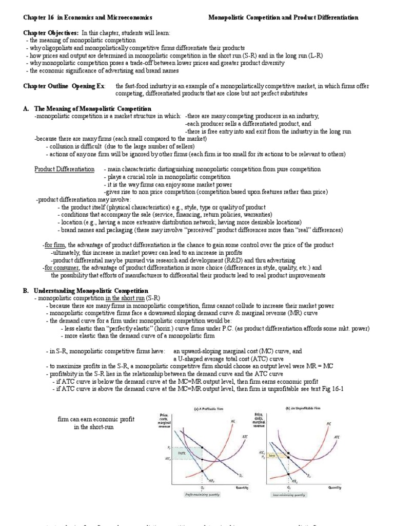 Monopolistic Competition Examples