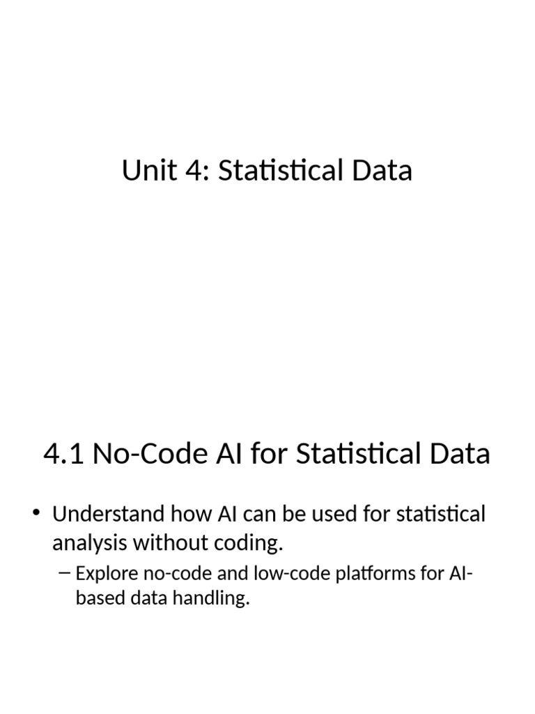 Unit4 Statistical Data | PDF | Artificial Intelligence | Intelligence ...