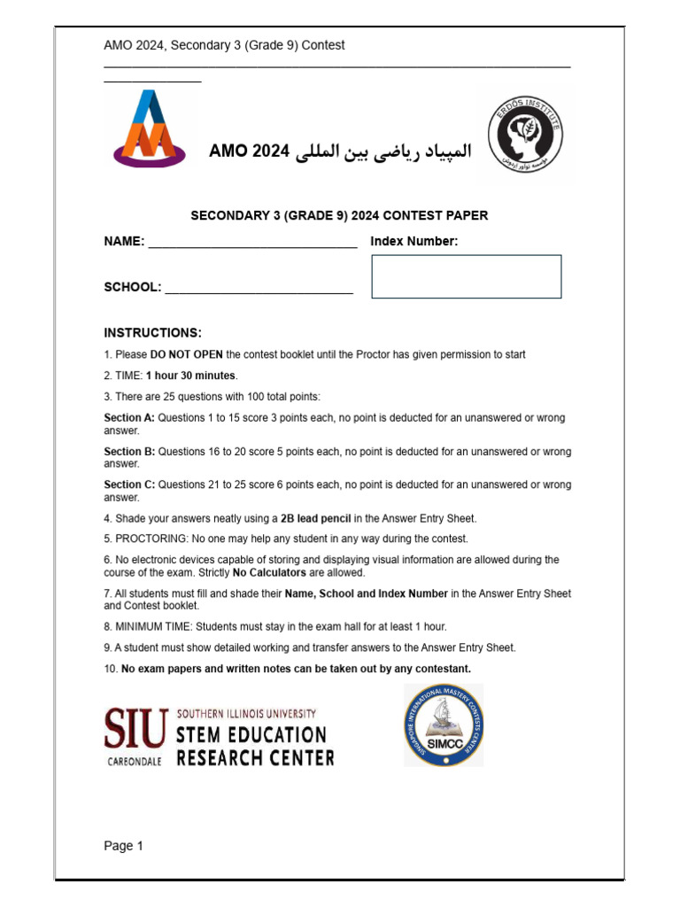 Amo2024 G9 | PDF