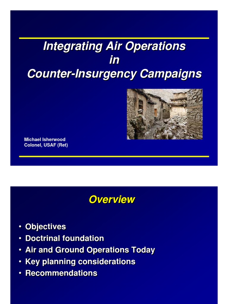 Integrating Air Operations in Counter-Insurgency Campaigns Michael ...