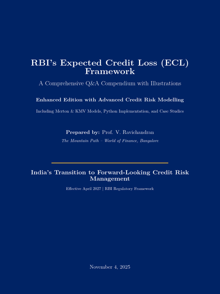 RBI Expected Credit Loss Framework Guide | PDF | Equity (Finance ...