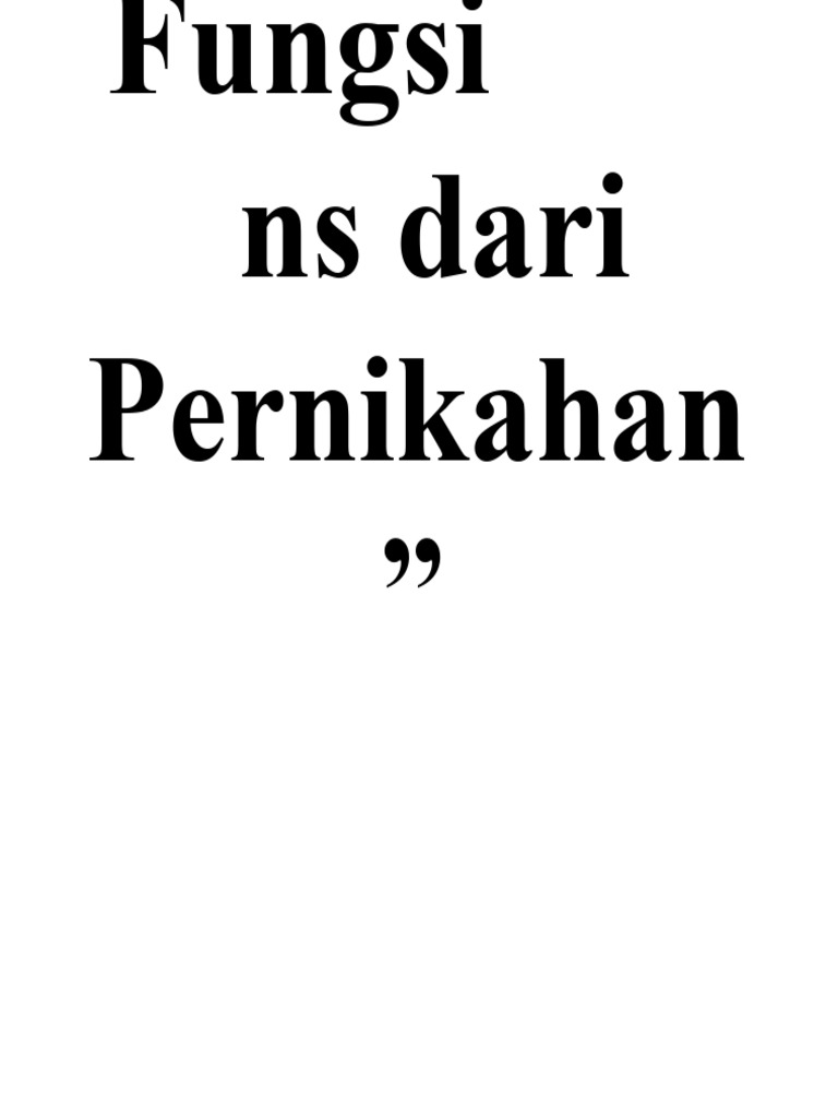 Fungsi-Fungsi Pernikahan.pptx | PDF