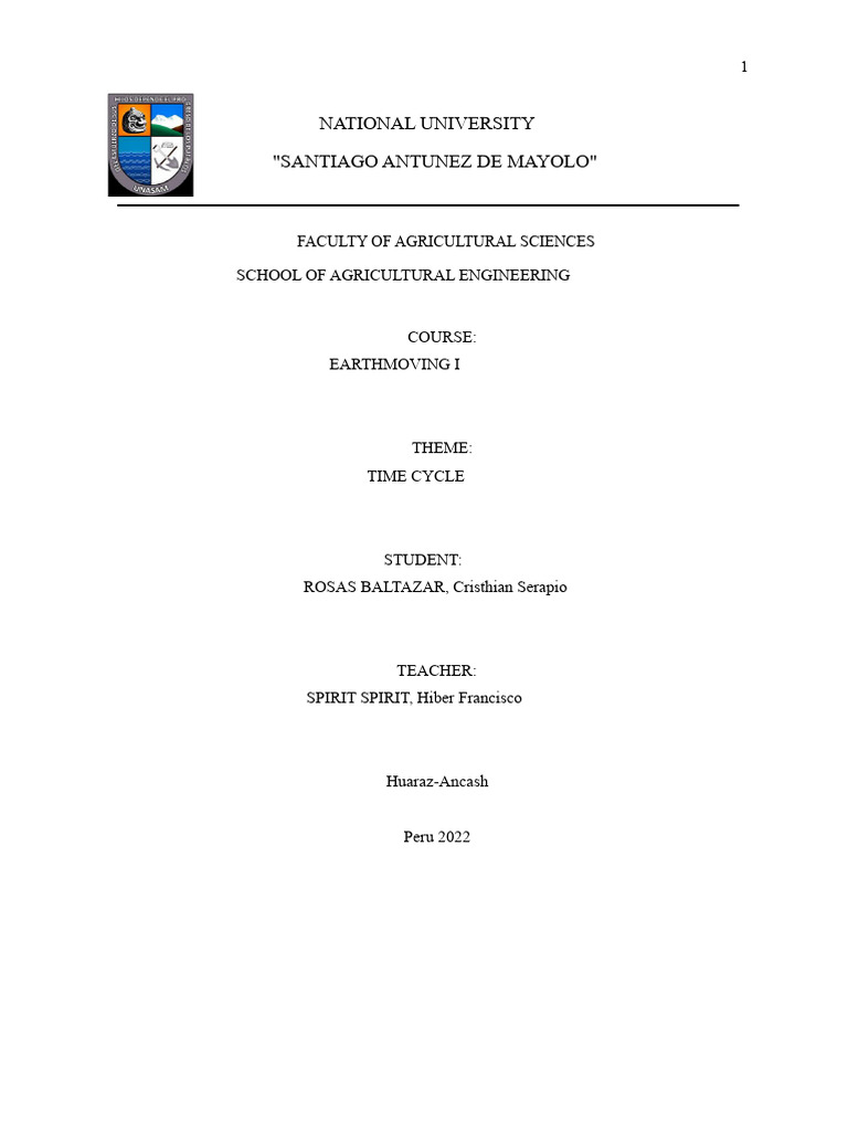 CYCLE TIME | PDF | Speed | Tractor