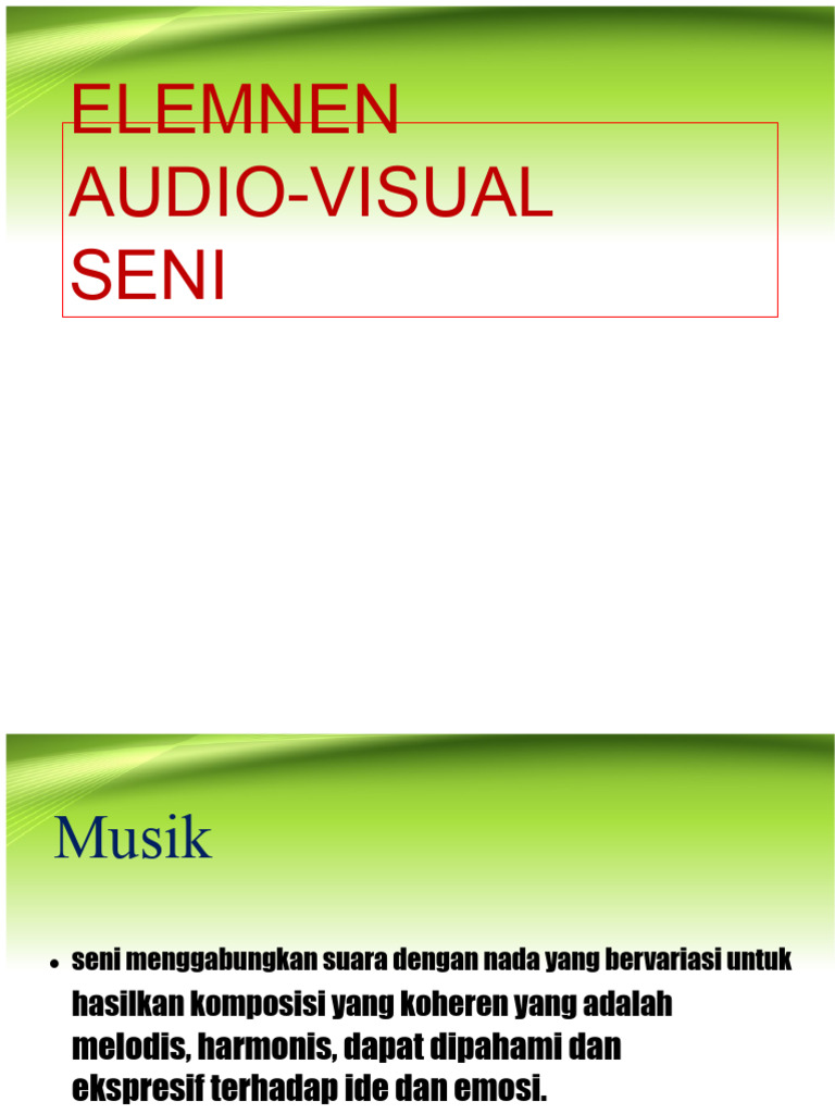 Elemen Seni Audio Visual | PDF