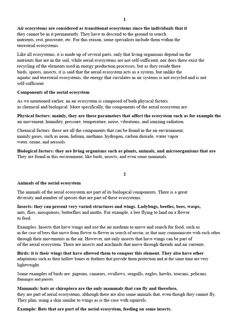 Aerial Ecosystem | PDF | Atmosphere Of Earth | Combustion