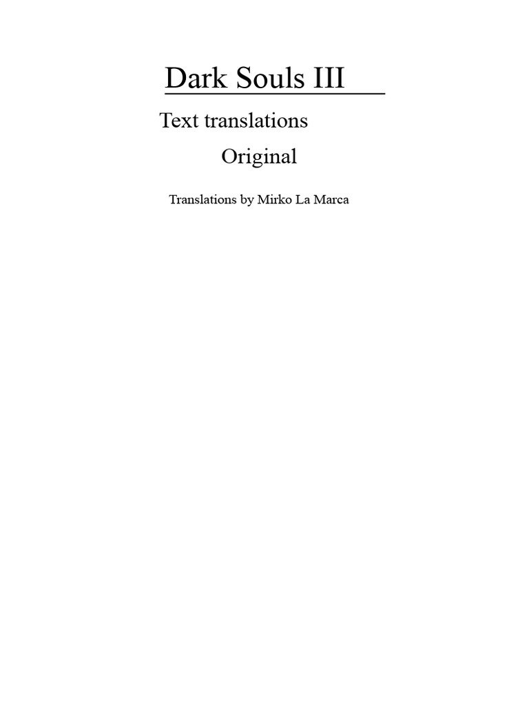 DS3 Translations | PDF