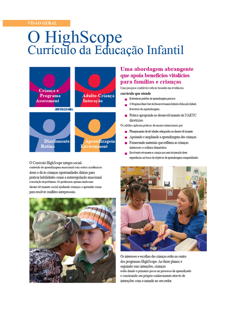Currículo HighScope para Educação Infantil | PDF | Aprendizado ...