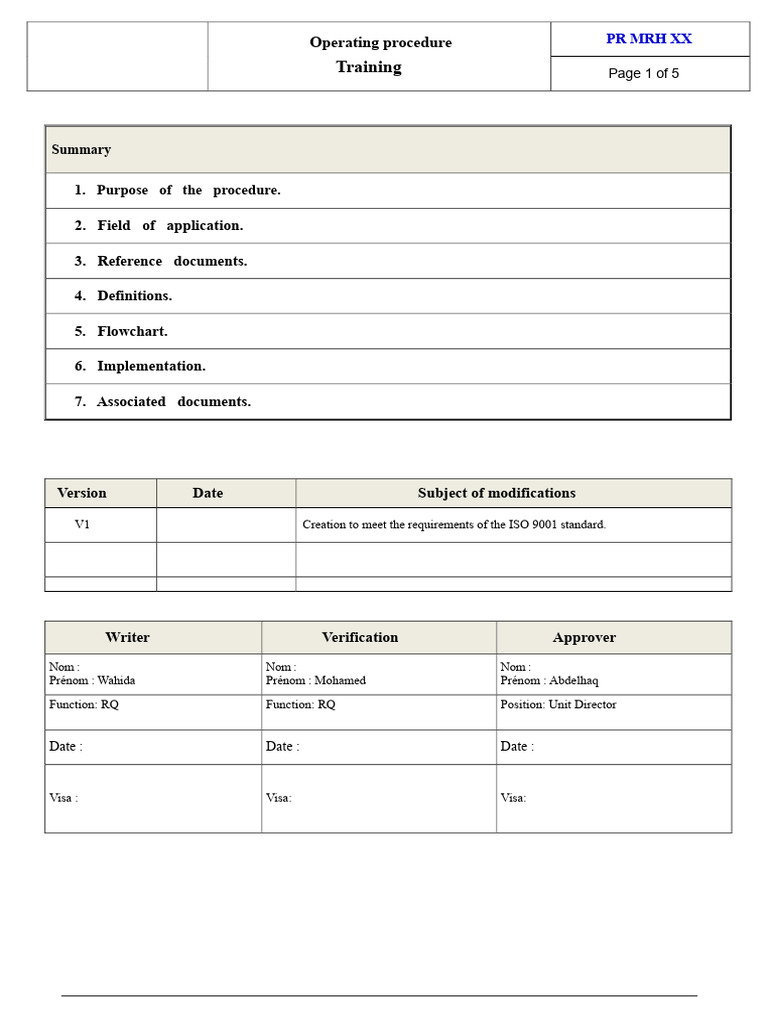 D. Modified Training Procedure | PDF | Evaluation | Human Resource ...