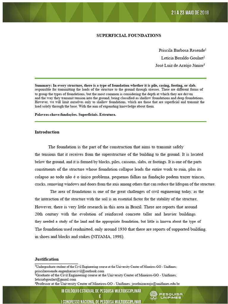 Foundations 01 | PDF | Foundation (Engineering) | Beam (Structure)