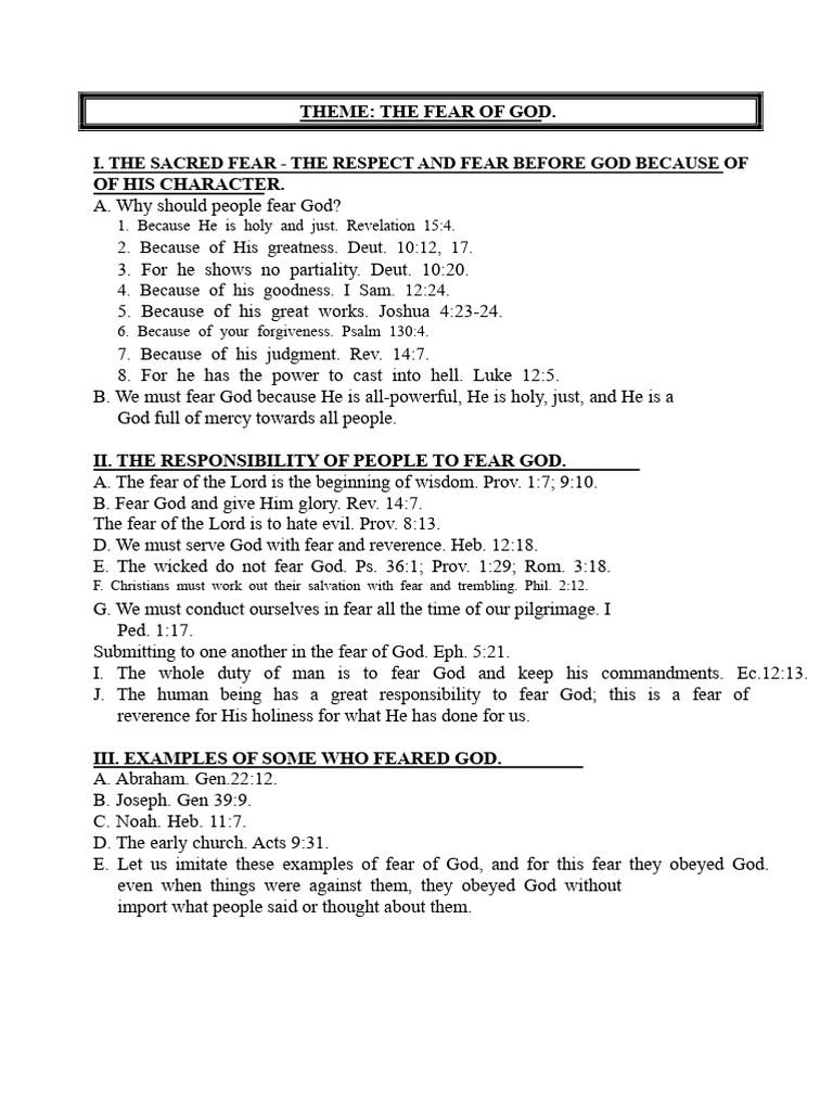 191 - The Fear of God PDF | PDF | Jesus | Christian Belief And Doctrine