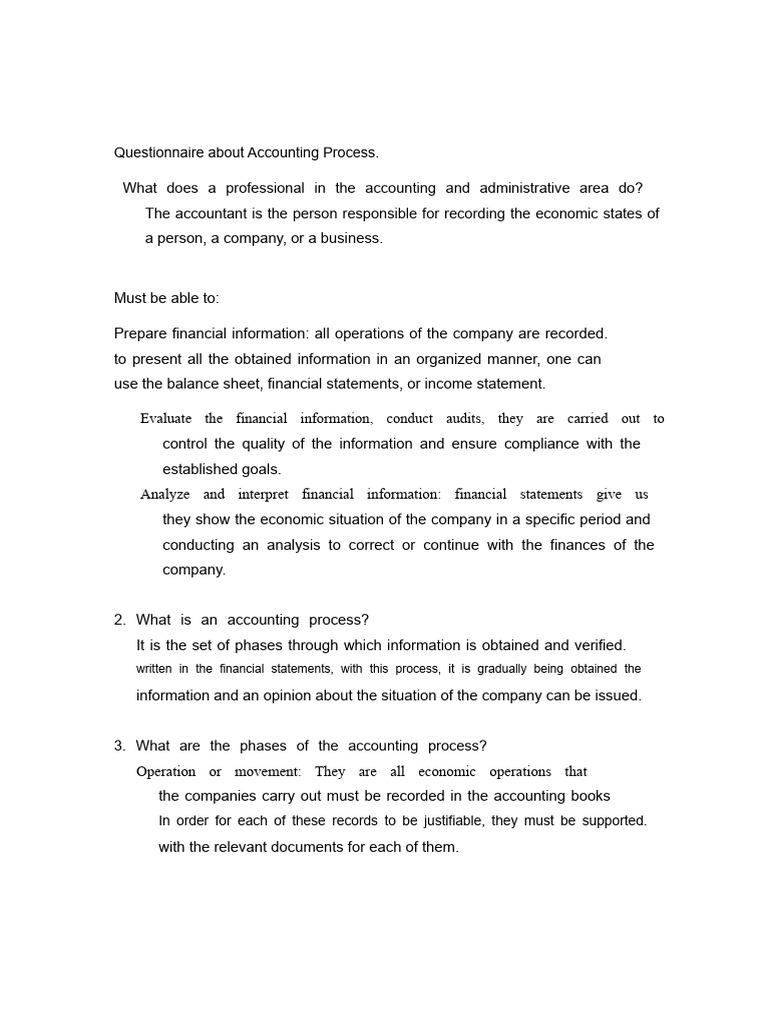 Understanding the Accounting Process | PDF