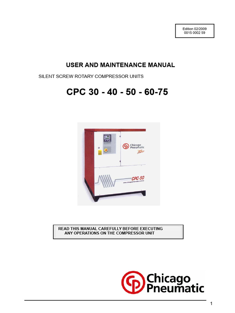 Silent Screw Rotary Compressor Manual | PDF | Valve | Light Emitting Diode