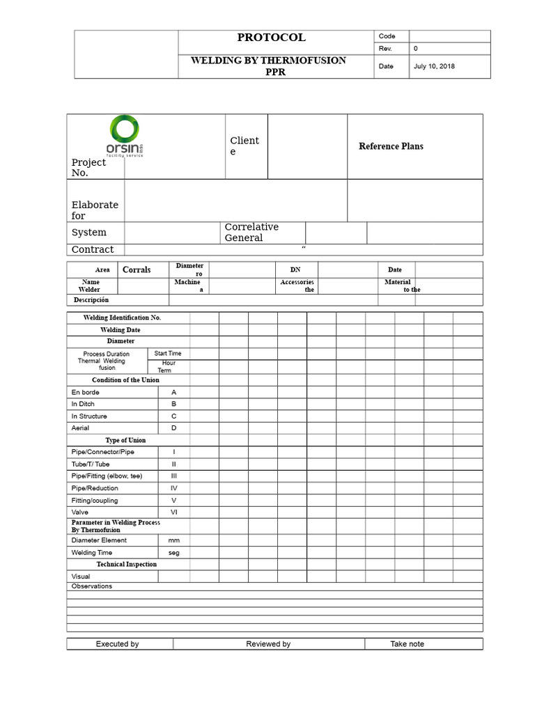 Fusion Welding Protocol | PDF | Pipe (Fluid Conveyance) | Welding