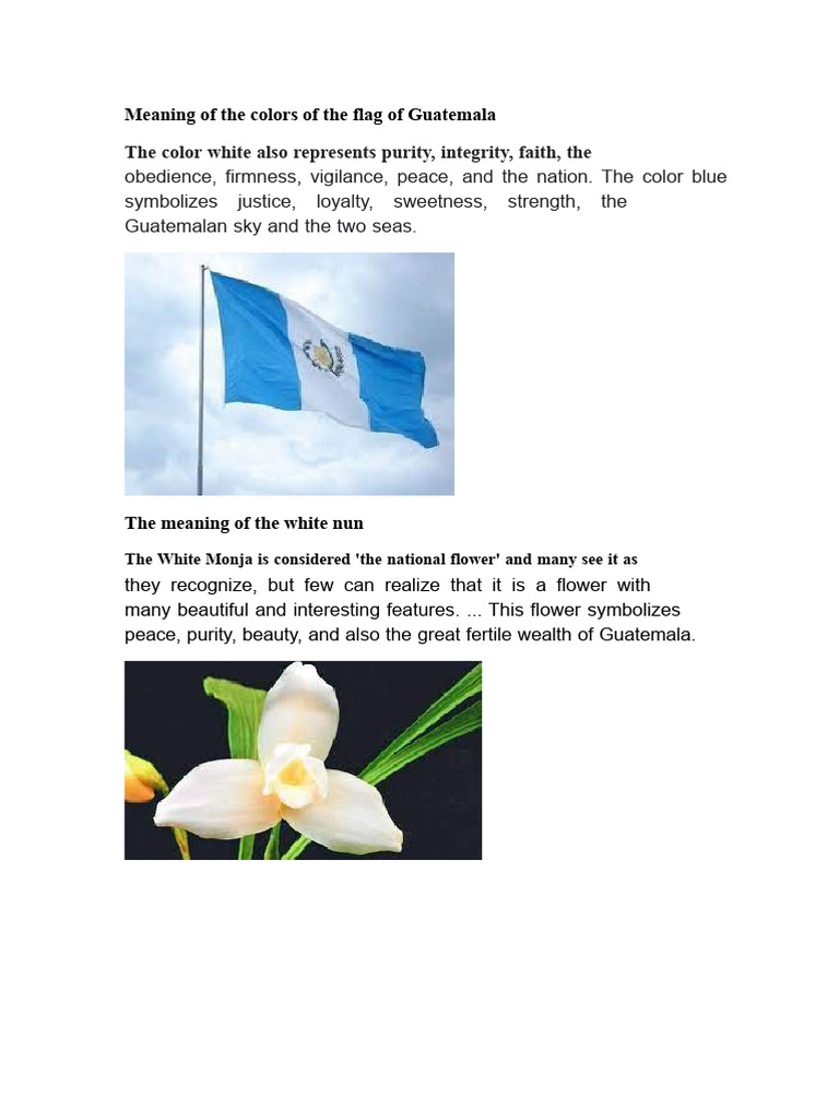 Meaning of The Colors of The Flag of Guatemala | PDF