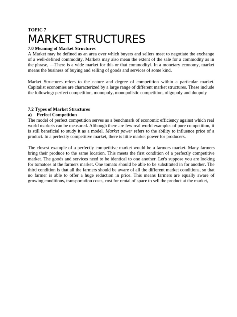 Revision Economics Notes Term 11 | PDF | Market Power | Monopoly