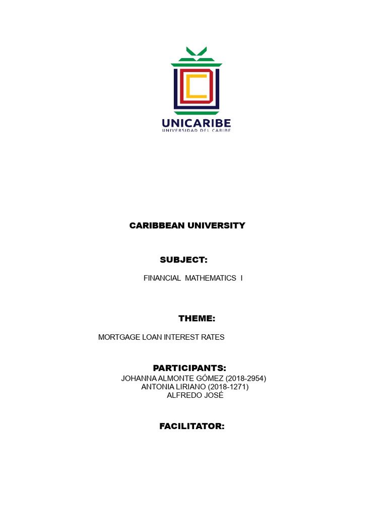 Final Project Financial Mathematics I | PDF | Mortgages | Loans
