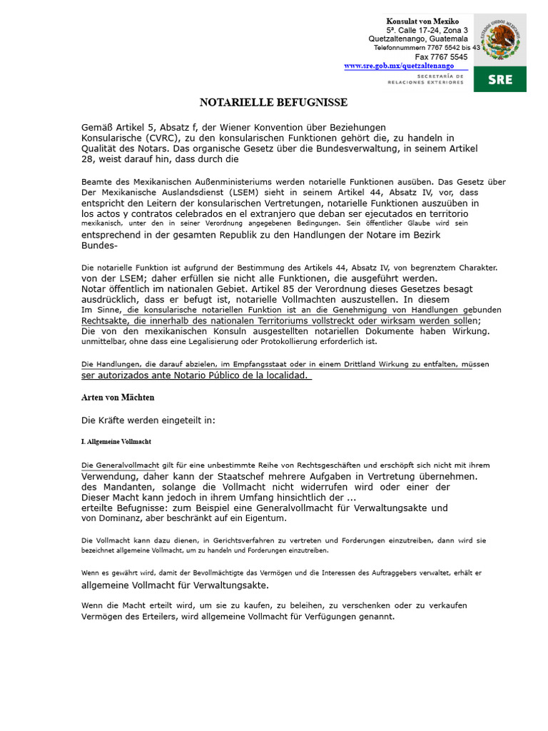 Notarielle Vollmachten | PDF