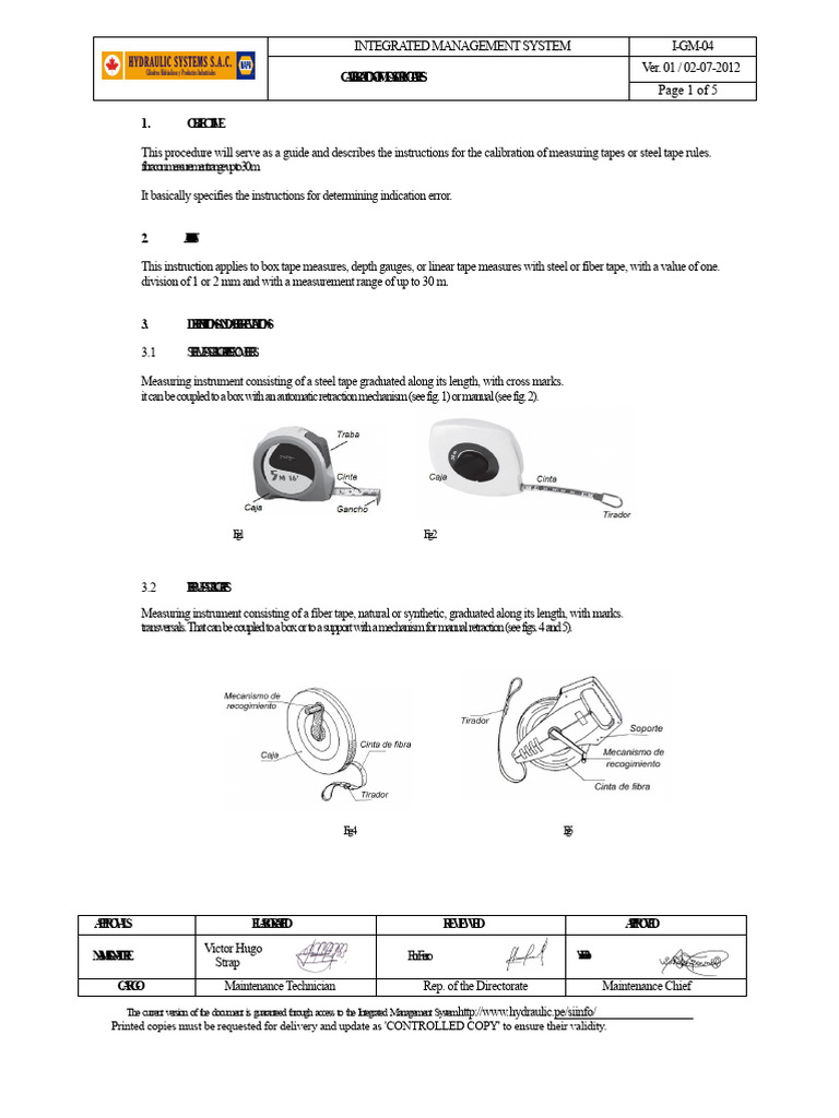Measuring Tape Calibration Guide | PDF | Calibration | Physical Quantities
