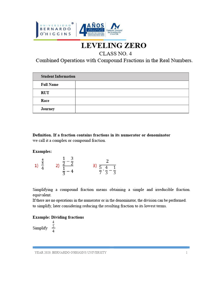 Simplifying Compound Fractions Guide | PDF | Elementary Mathematics ...