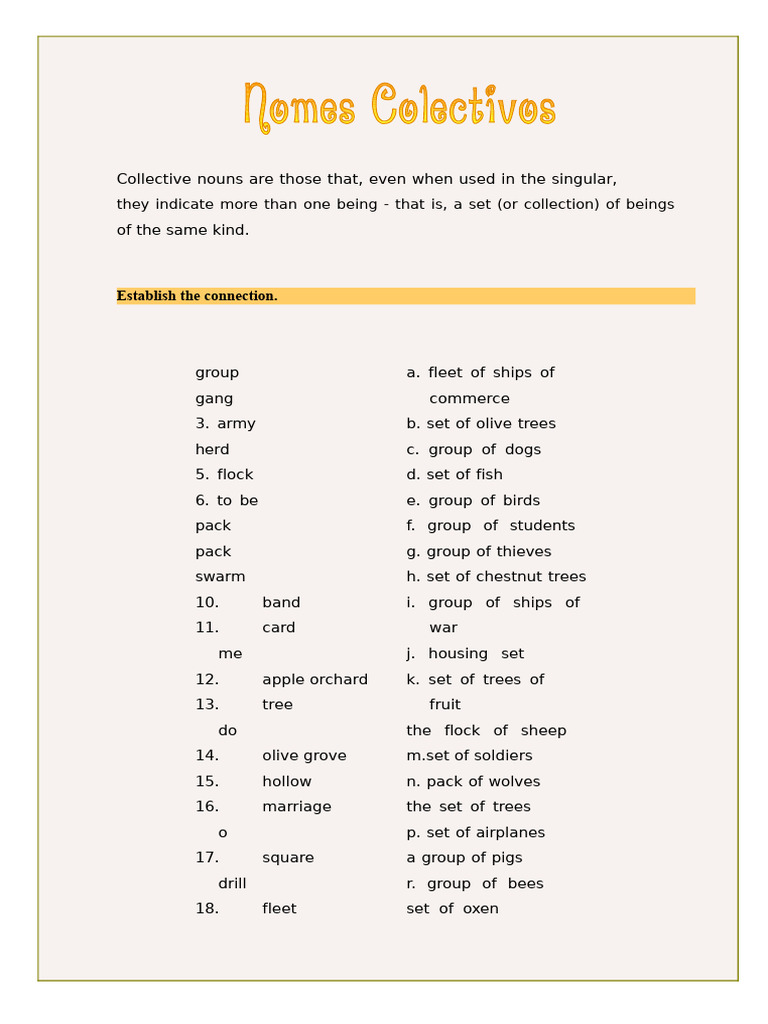 Collective Nouns | PDF