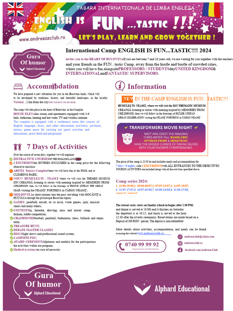 Gura Humorului Camp Offer | PDF