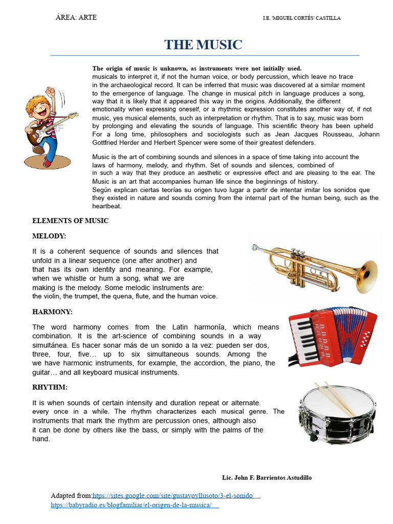 The Origins and Elements of Music | PDF | Rhythm | Musical Instruments