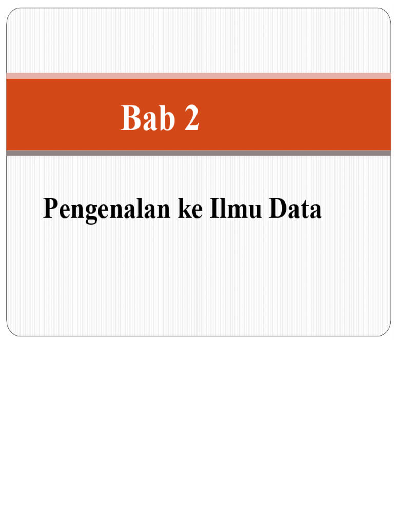 Pengenalan Ilmu Data dan Tipe Data | PDF