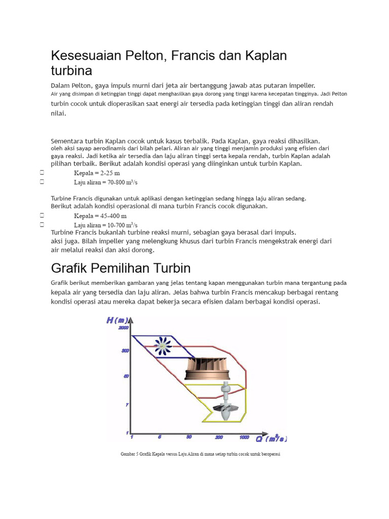 Perbandingan Turbin Pelton, Francis, dan Kaplan | PDF