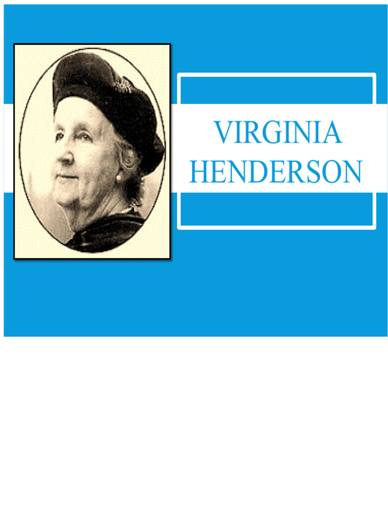 Virginia Henderson | PDF | Enfermería | Ciencias del comportamiento