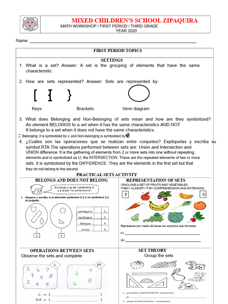 MATH WORKSHOP THIRD GRADE 2020 | PDF | Angle | Mathematics