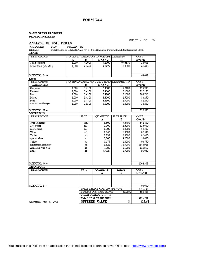 Example Apu | PDF | Concrete | Materials