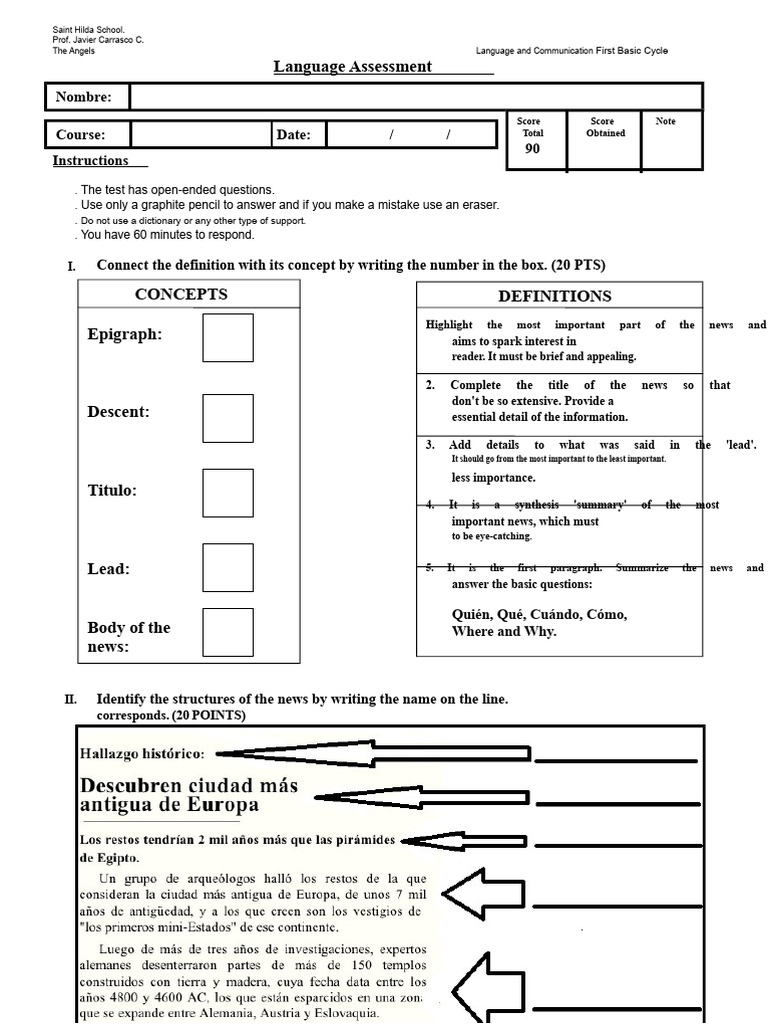 News Evaluation 3rd | PDF | Linguistic Morphology | Syntax