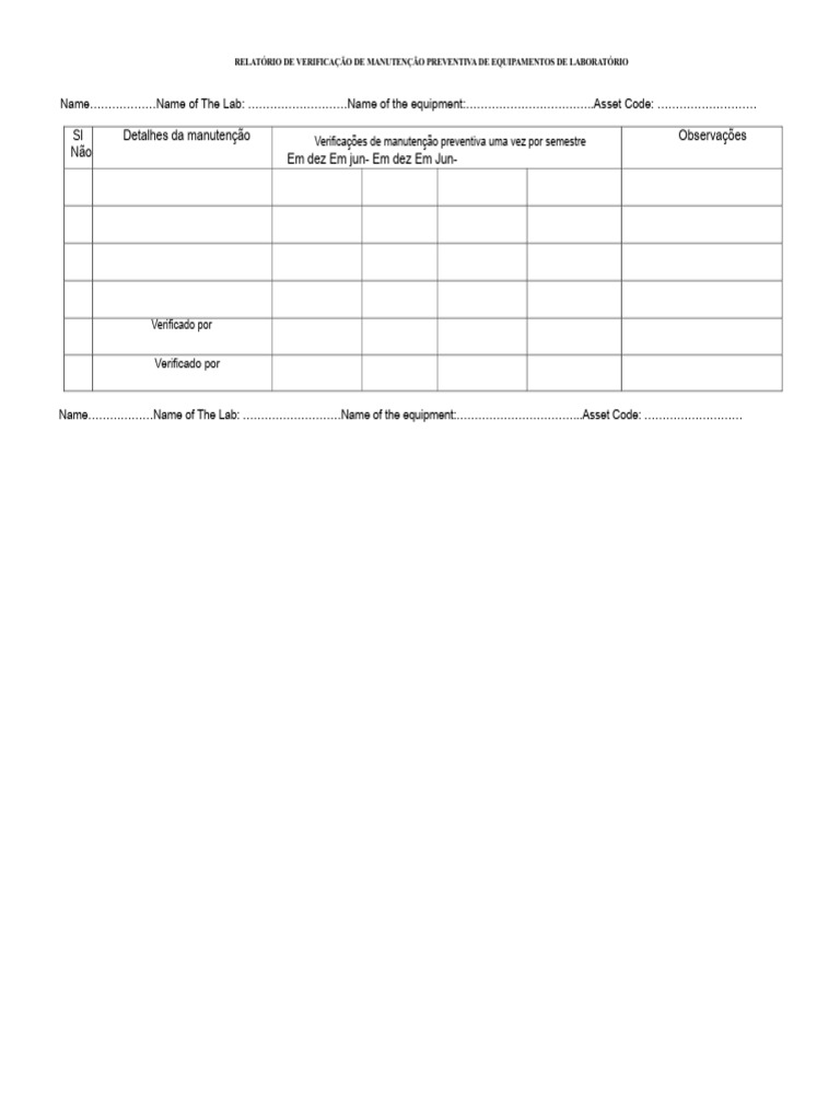 Formatos de Laboratório | PDF