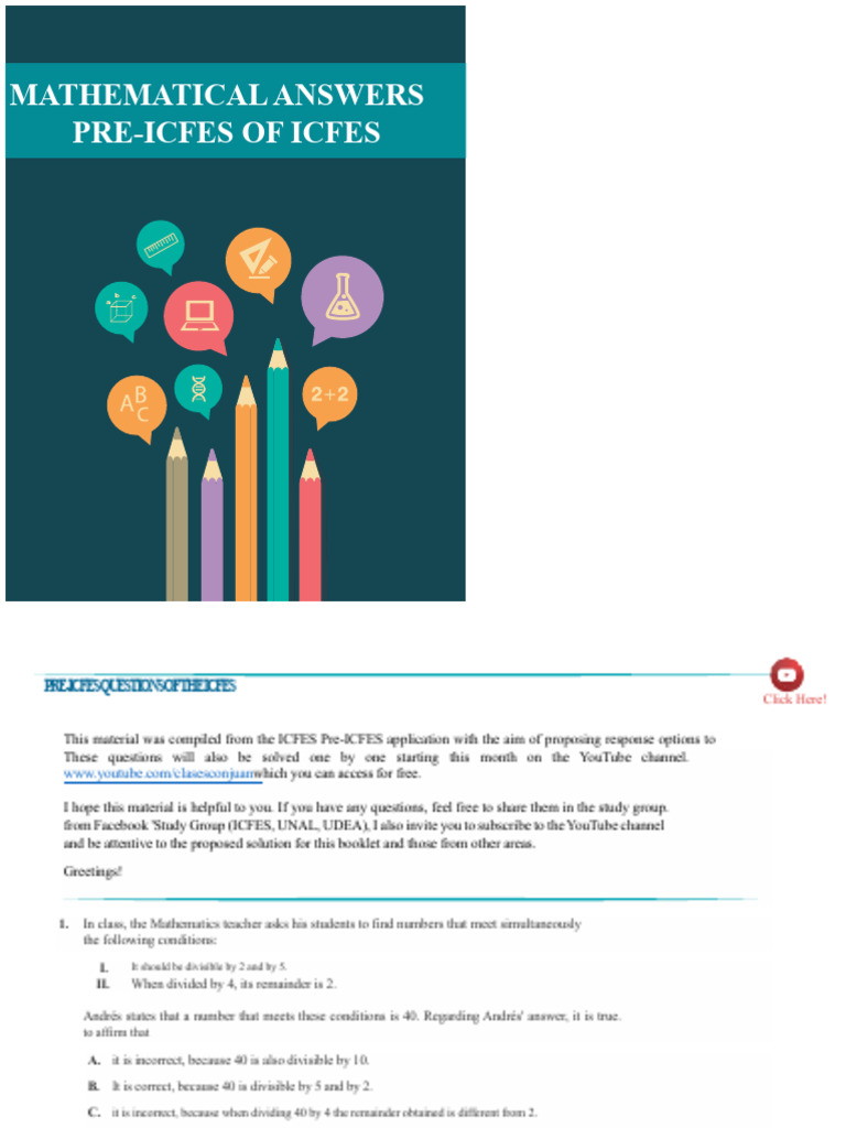 Proposed Mathematical Answers ICFES PDF | PDF | Average | Natural Gas