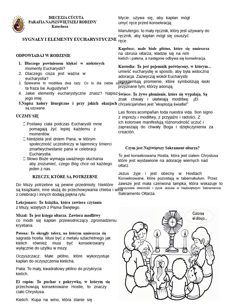 Znaczenia I Elementy Eucharystyczne | PDF