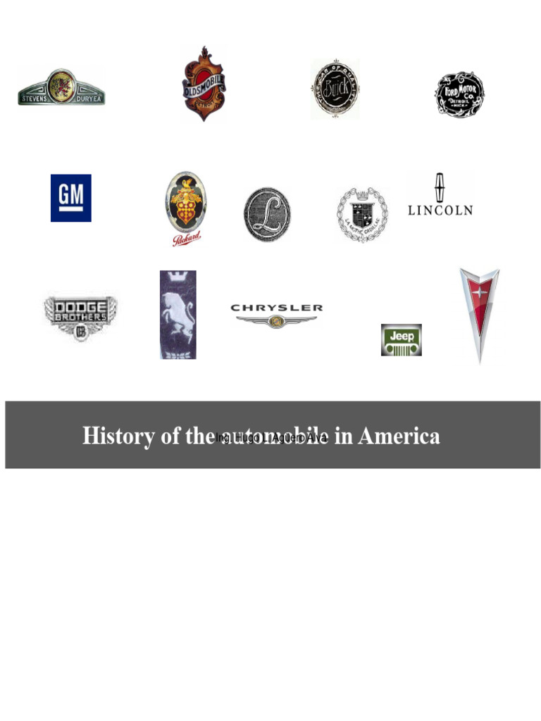 History of The Automobile in America | PDF | Buick | General Motors