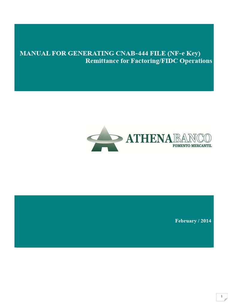 CNAB444 Feb2014 | PDF | Invoice | Debit Card