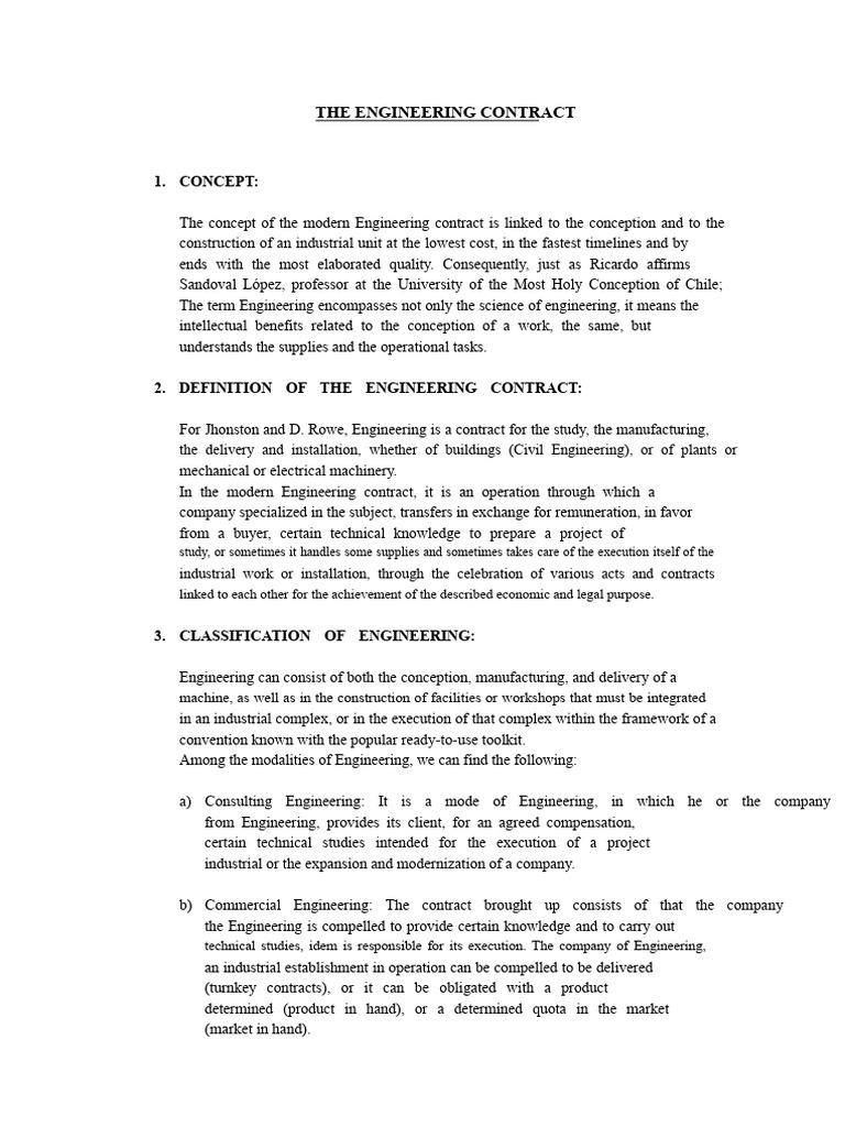 Understanding Engineering Contracts | PDF | Engineering | Economies