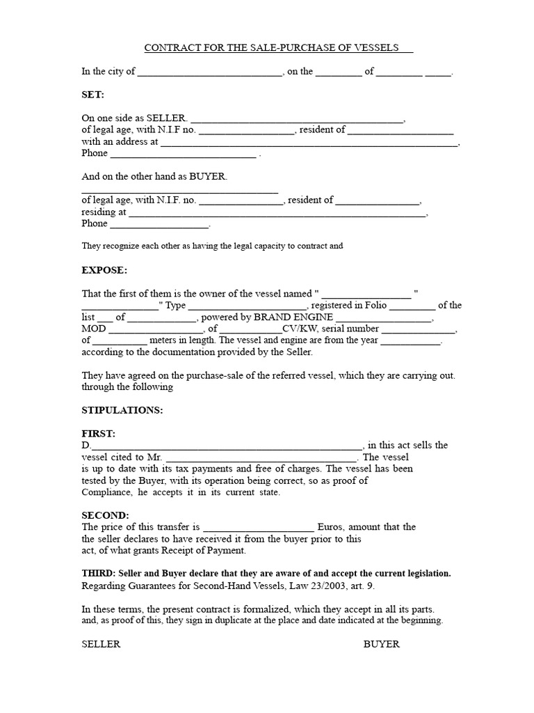 Purchase-Sale Agreement | PDF