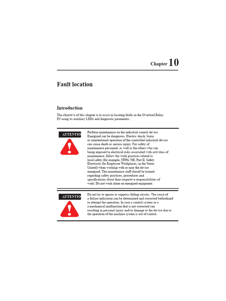 E3 Overload Relay Fault Codes Guide | PDF | Relay | Power Supply