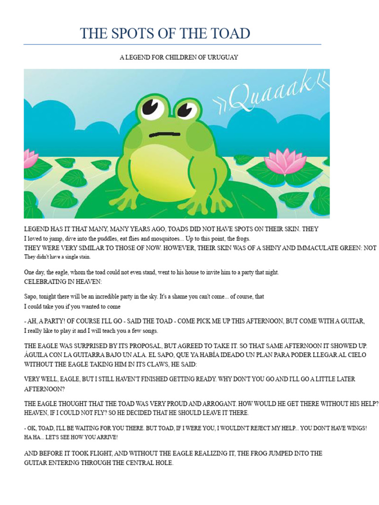 The Spots of The Toad | PDF