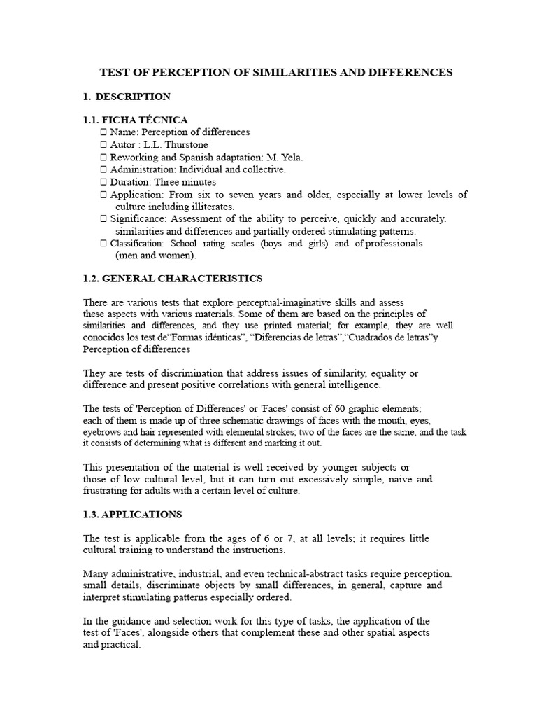Thurstone's FAC Test | PDF | Standard Deviation