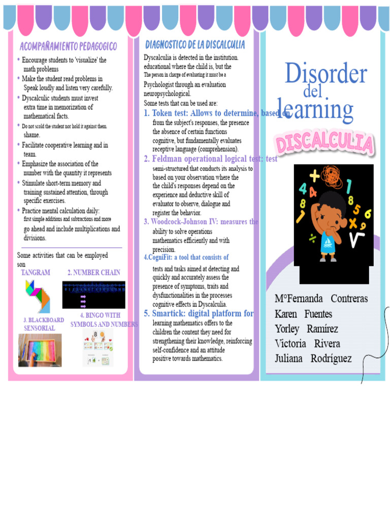 Dyscalculia Brochure | PDF | Learning | Teaching Mathematics