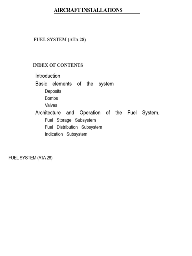 Aircraft Fuel System Overview (ATA 28) | PDF | Pump | Valve