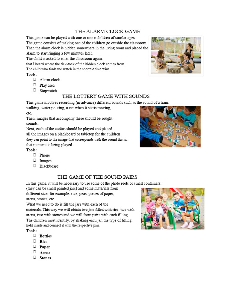 Auditory Games | PDF