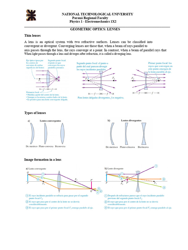 Geometric Optics. Lenses | PDF | Optics | Vision